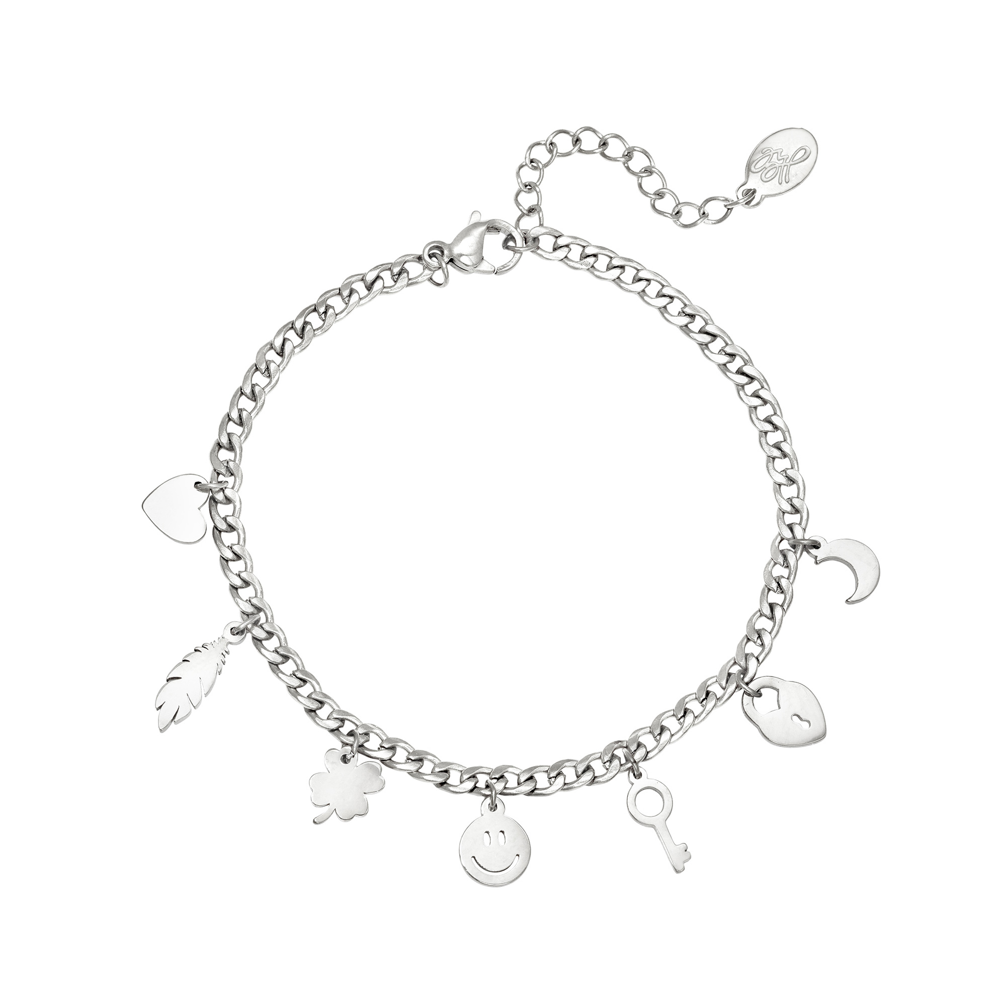 Stainless steel bracelets : Yehwang Stainless steel charm bracelet ...